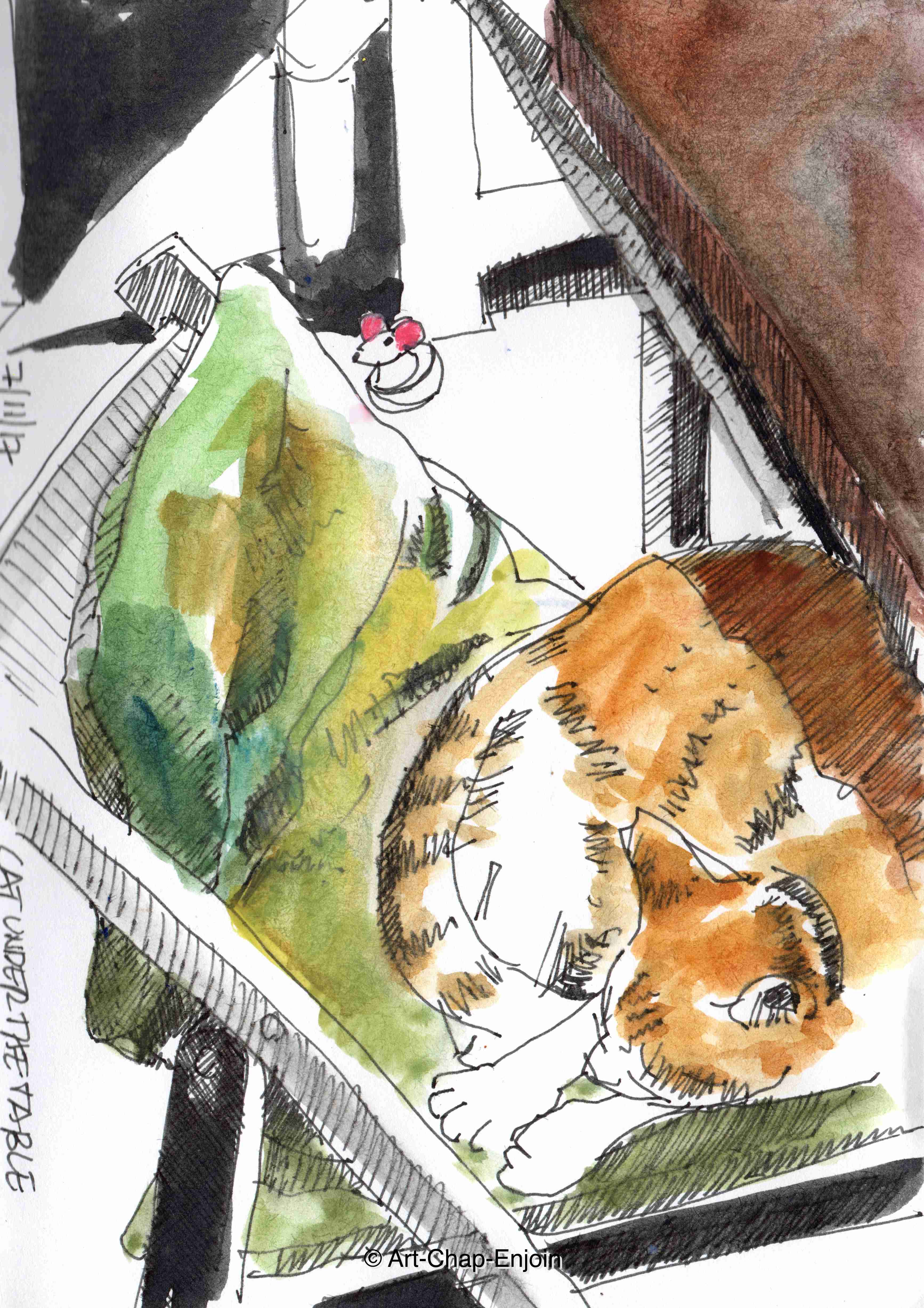 #541 – Cat under the table – Art-Chap-Enjoin